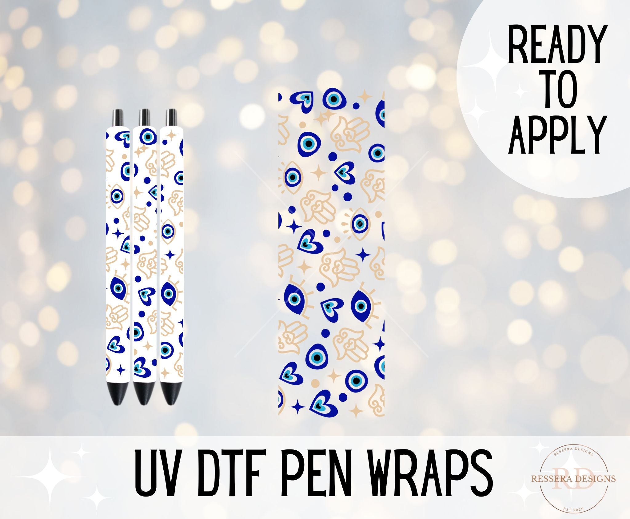 Evil Eye - UV DTF Pen Wrap – Ressera Designs