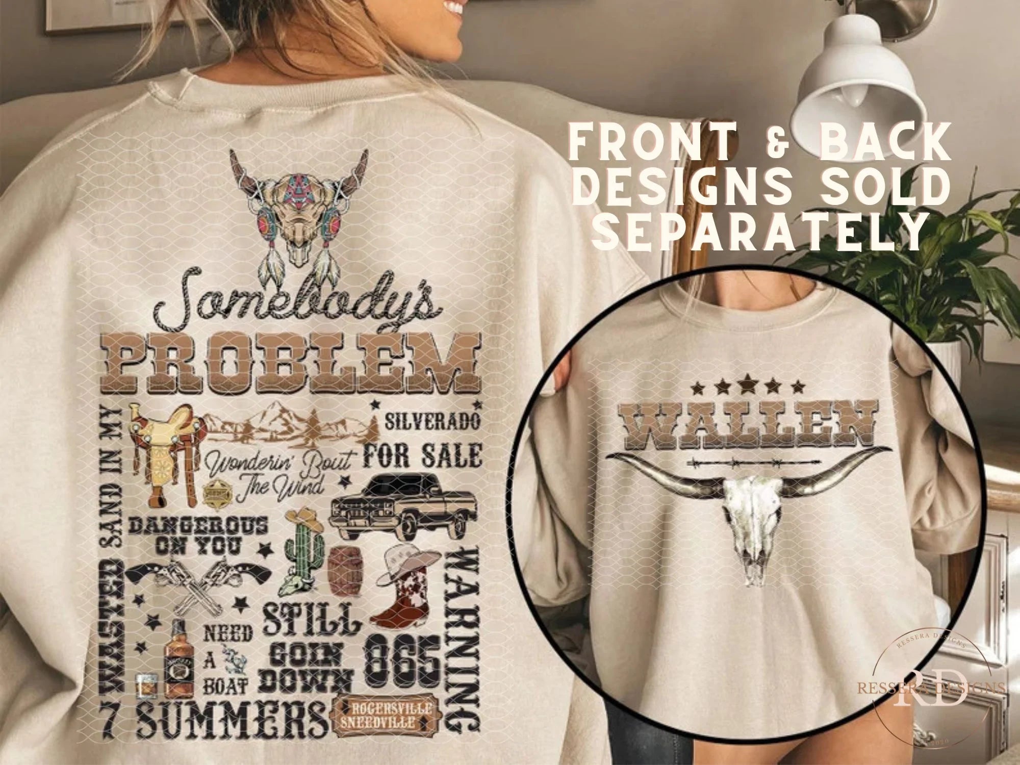 Somebody's Problem Collage Screen Print Transfer – Ressera Designs